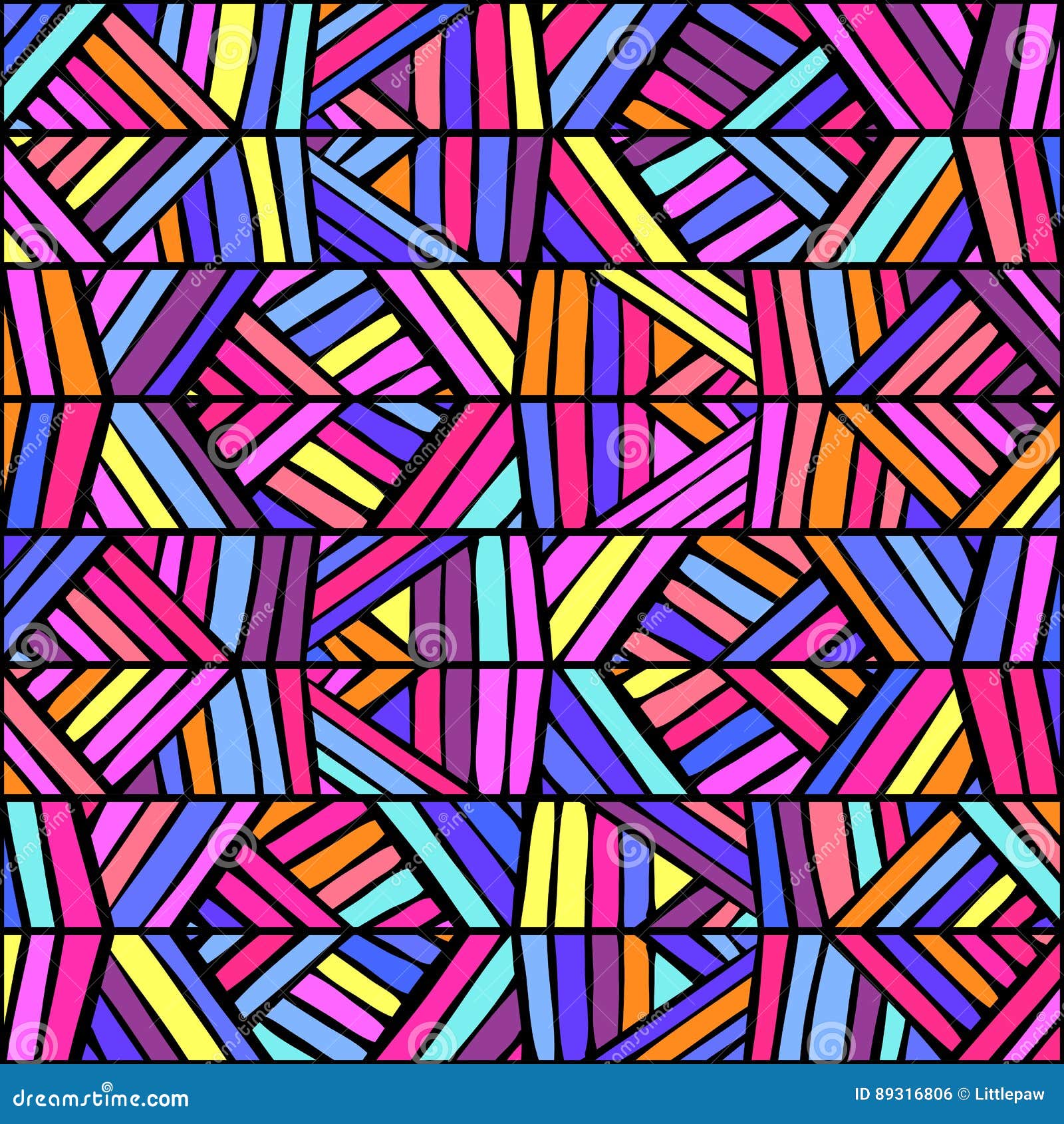 Colorful Ethnic Patterns Collection. Set Of 4 Modern Abstract Seamless ...