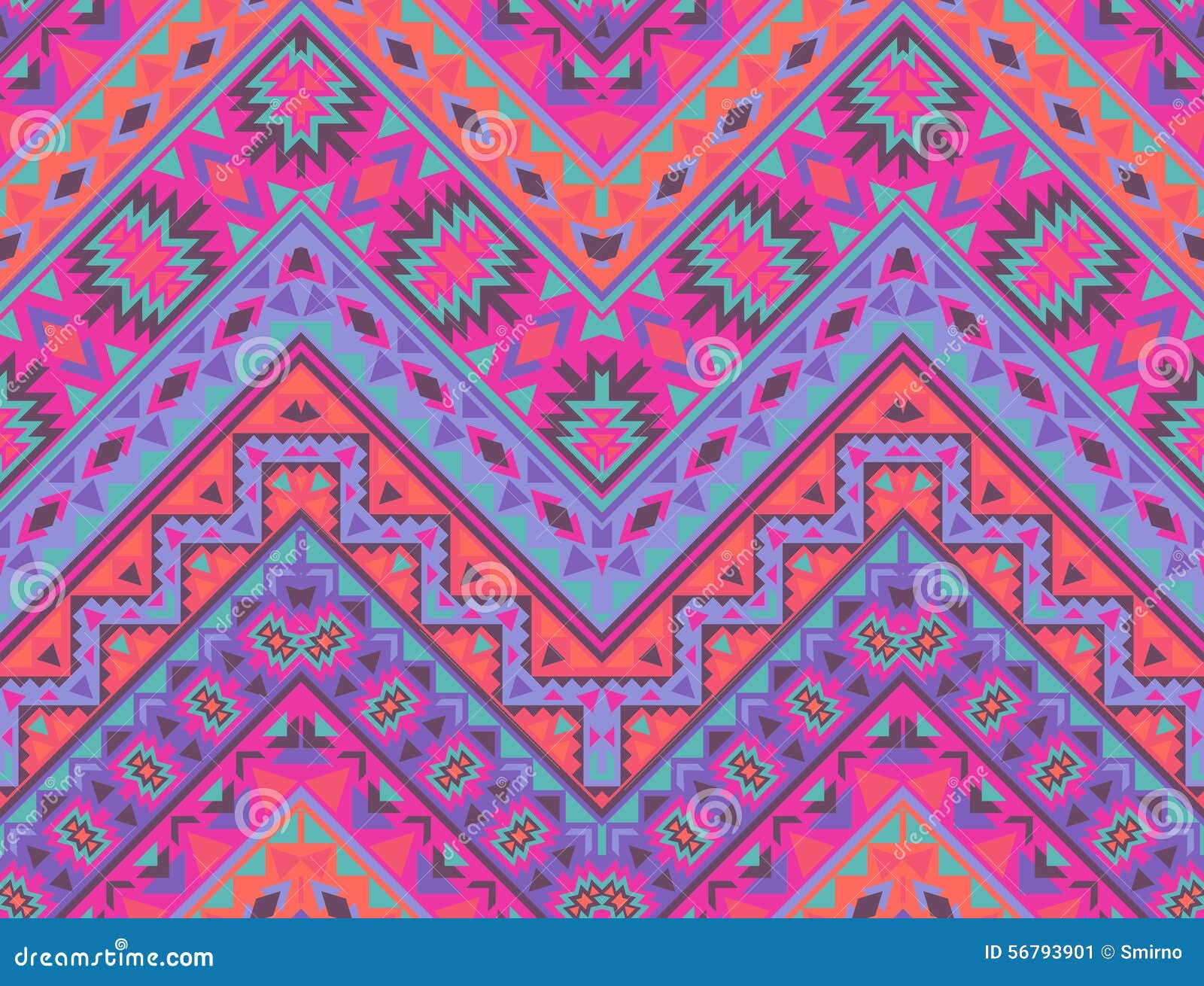 Colorful ethnic pattern stock vector. Illustration of graphic - 56793901