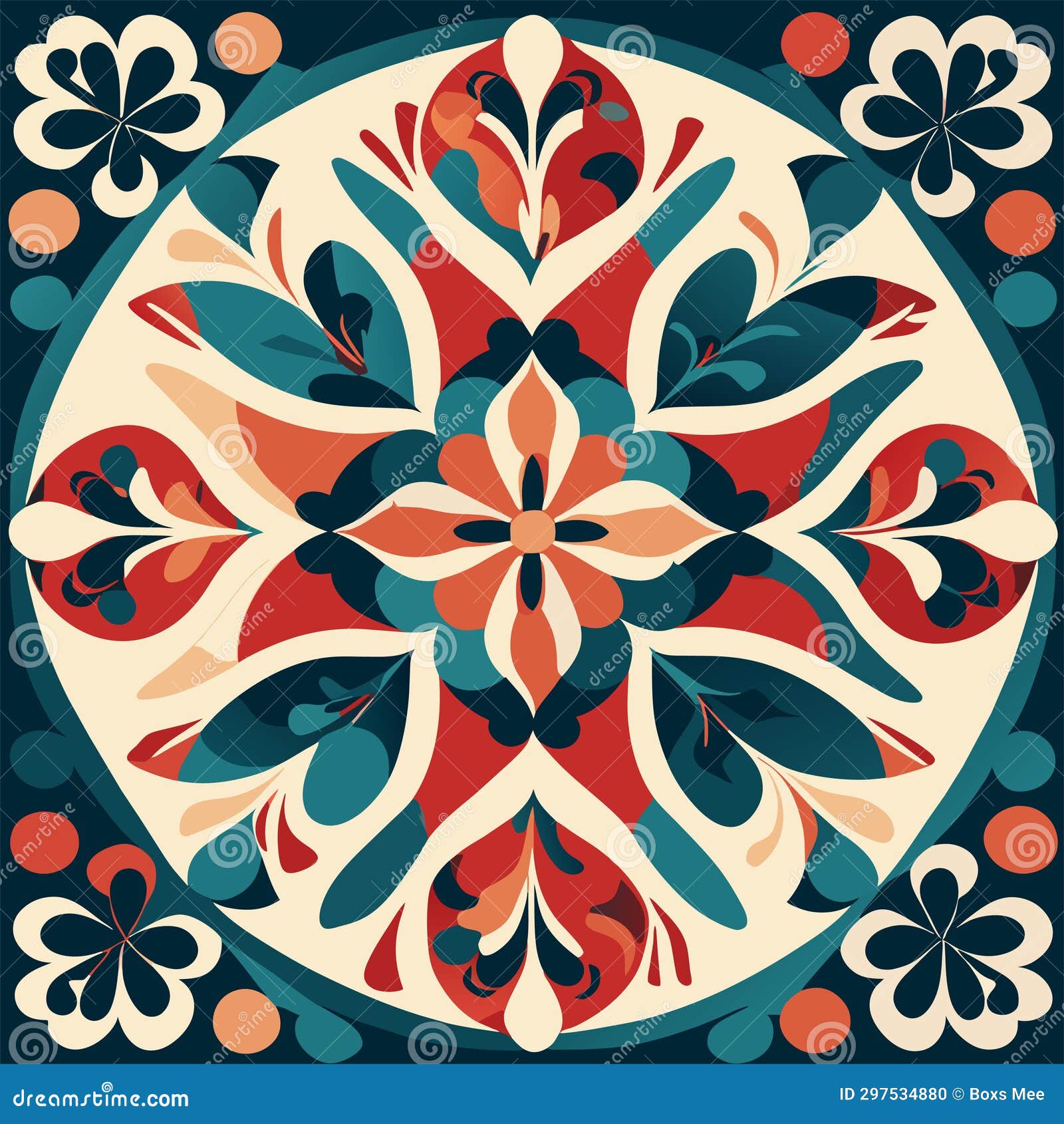 Colorful Ethnic Patterned Background. Arabesque Vector Ornament Stock ...