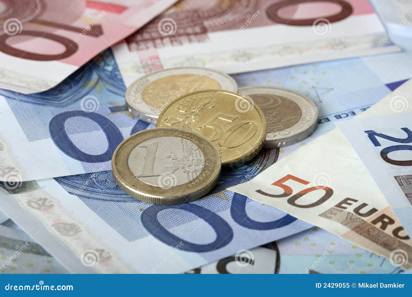 Colorful euro banknotes stock image. Image of currency - 2429055