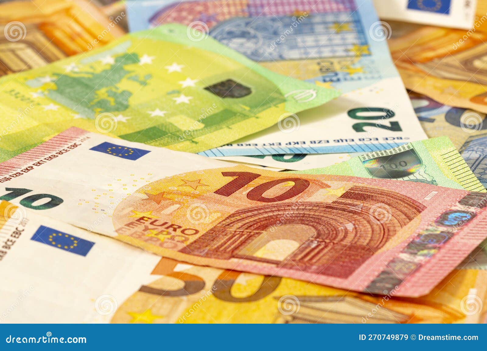Colorful Euro Banknotes Close-up Stock Image - Image of wealthy ...
