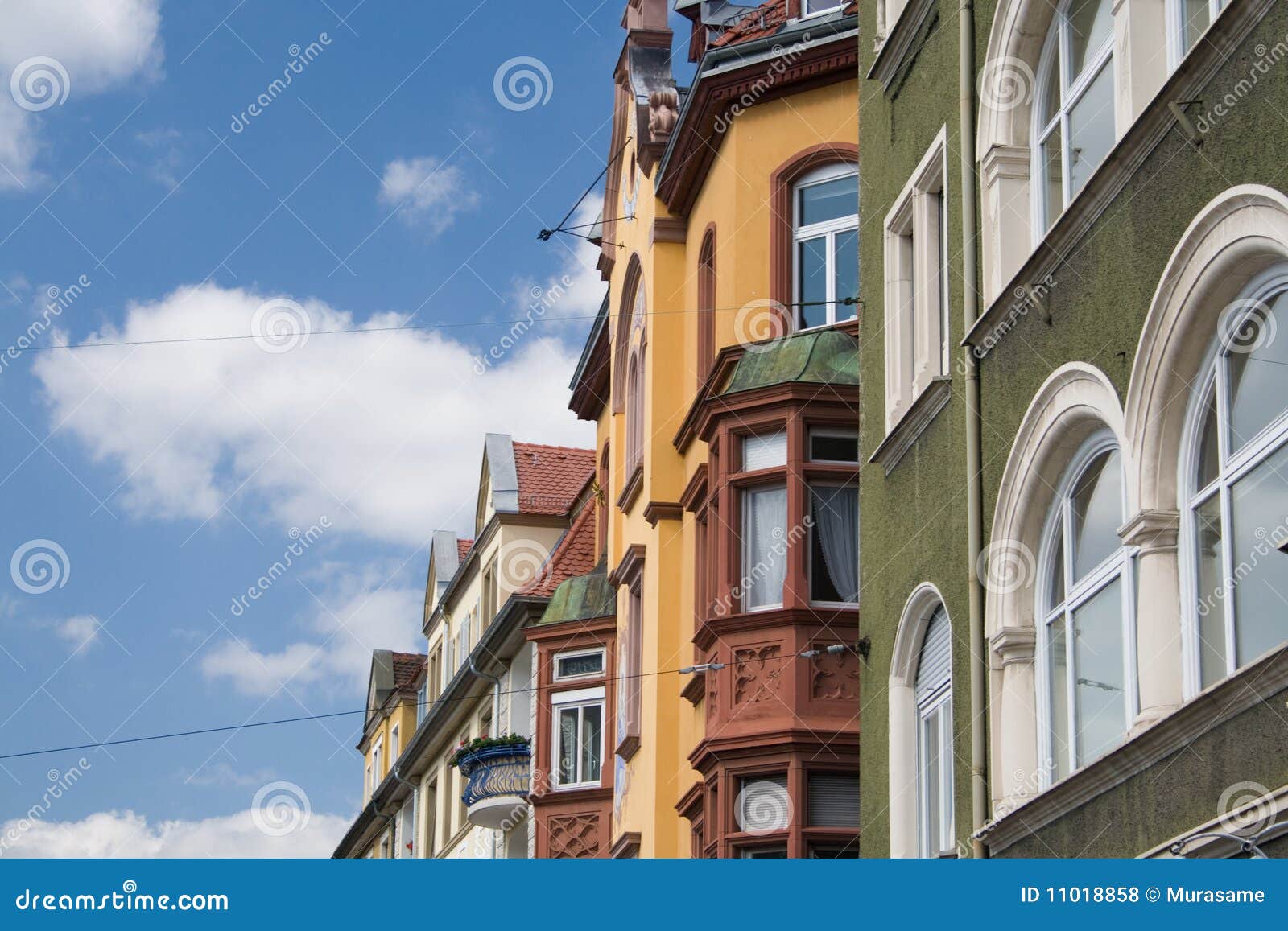 Colorful European Houses stock photo. Image of brown - 11018858