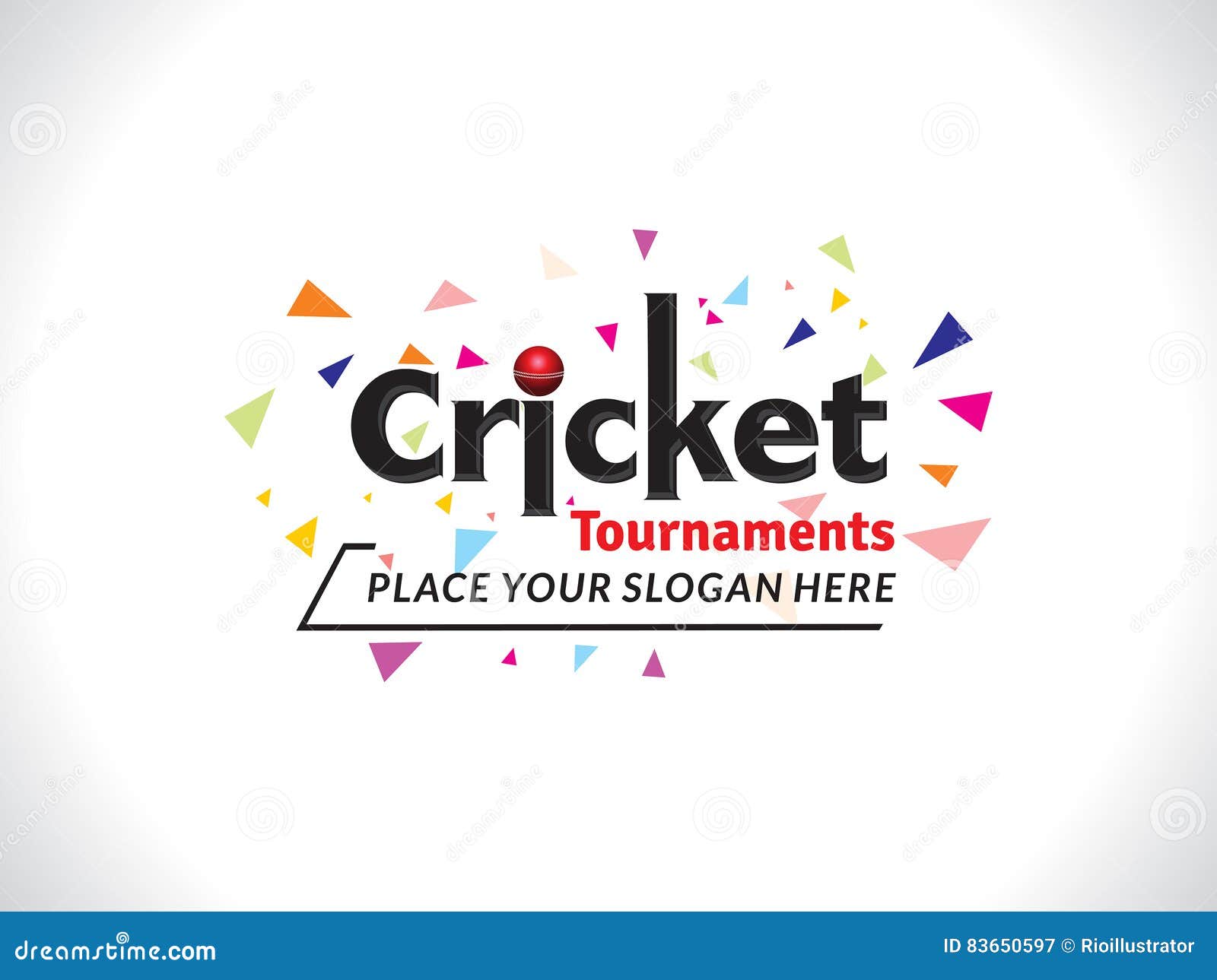Colorful Explode Cricket Text & Banner Design Template Stock Vector ...
