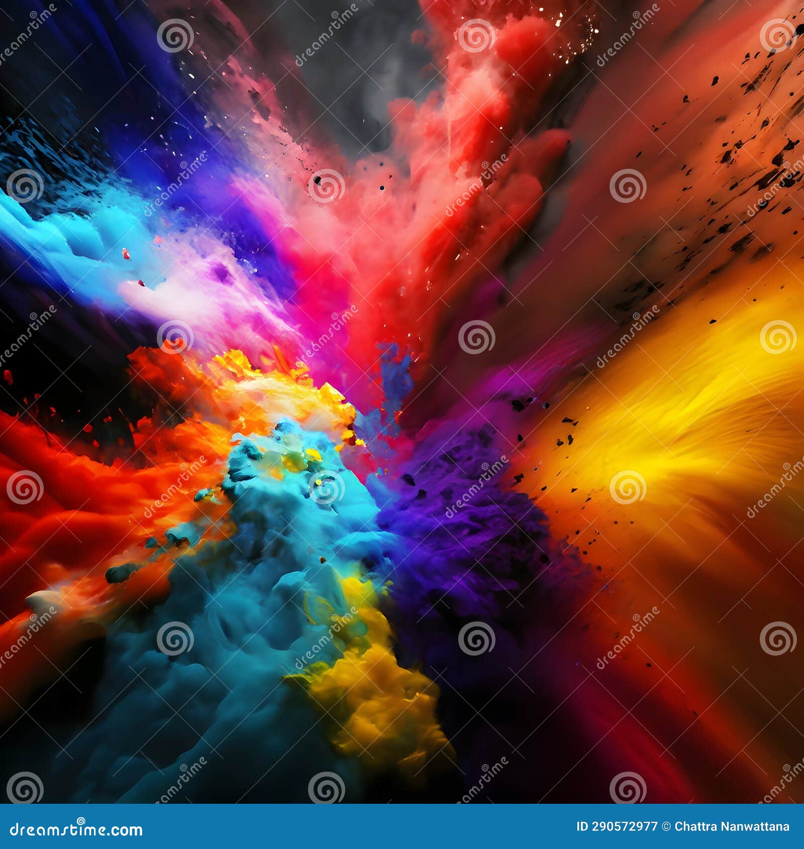 Colorful Explosion of Color Powder. Abstract Background Stock ...