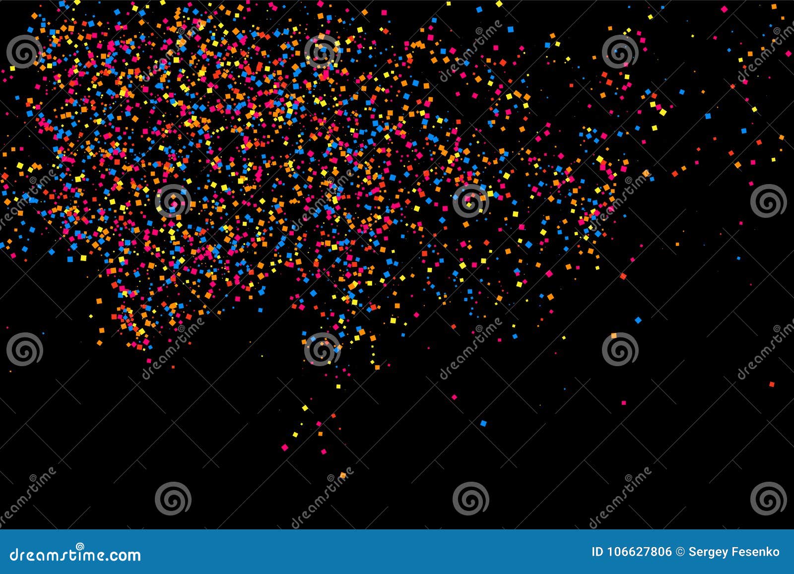 Colorful Explosion of Confetti. Colored Grainy Texture Vector. Stock ...