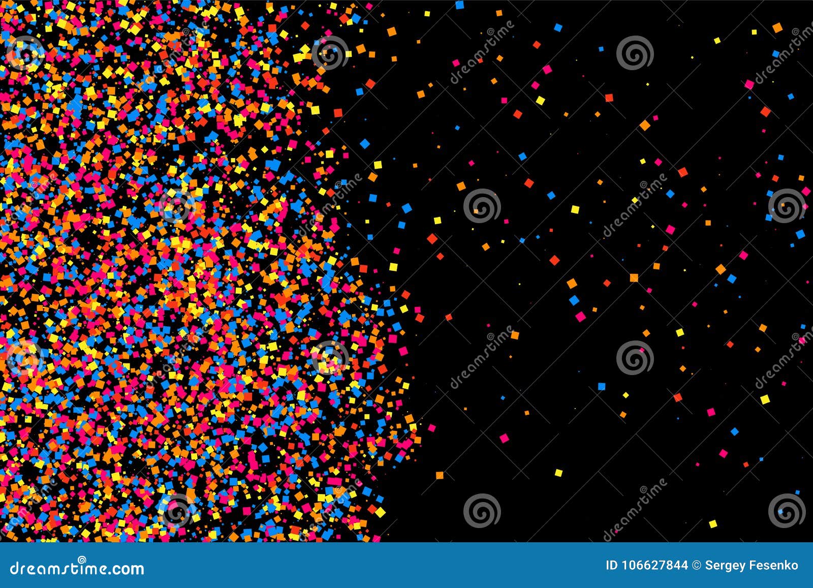 Colorful Explosion of Confetti. Colored Grainy Texture Vector. Stock ...