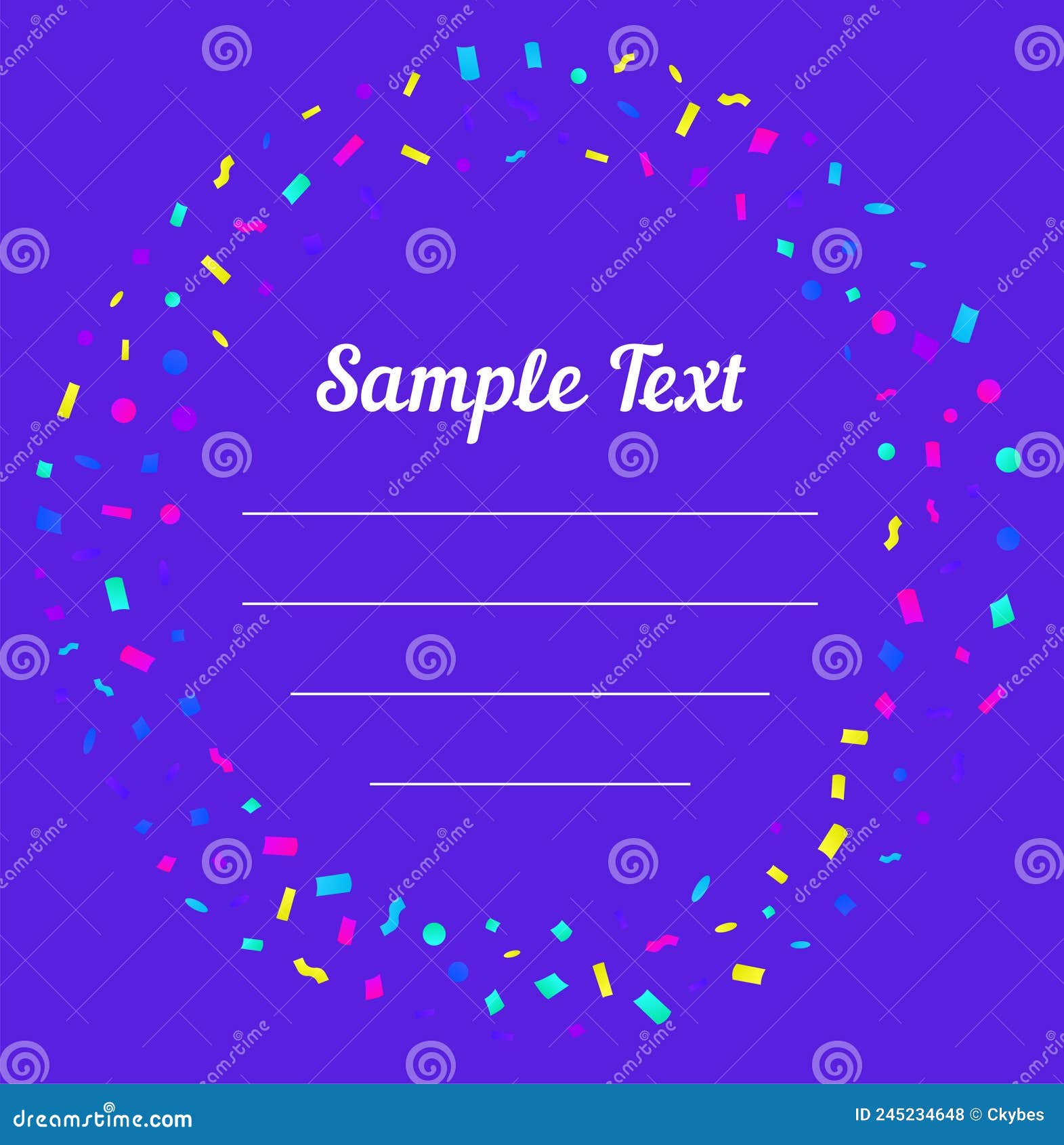 Colorful Explosion of Confetti with Place for Text. Vector Illustration ...