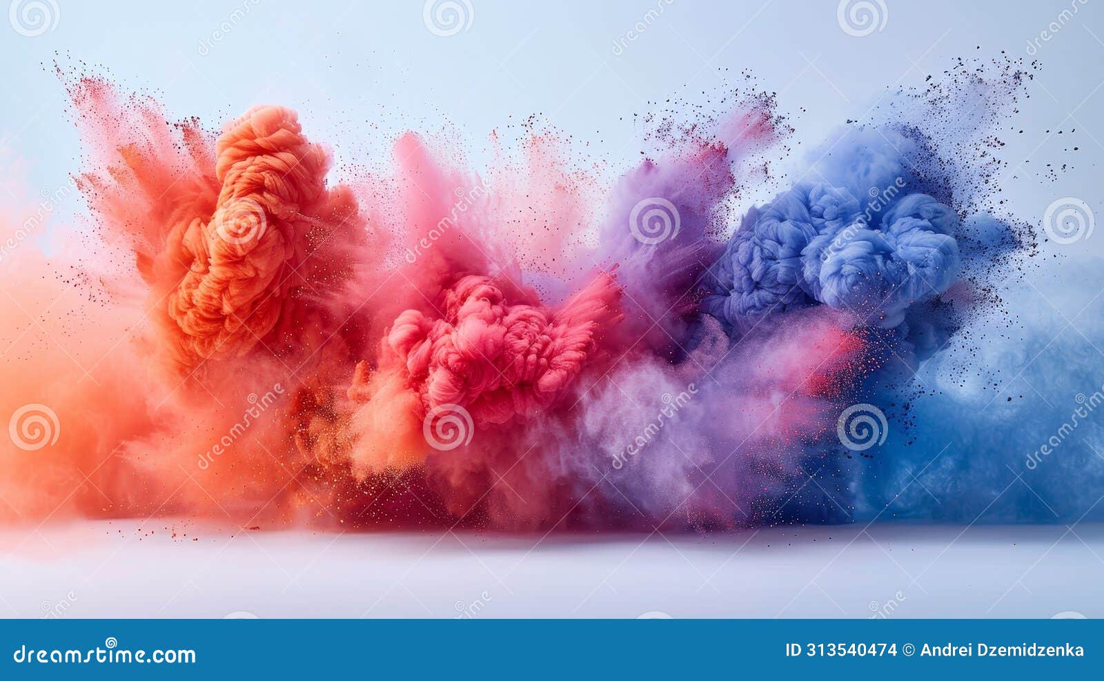 A Colorful Explosion is Displayed on a White Background, Capturing the ...