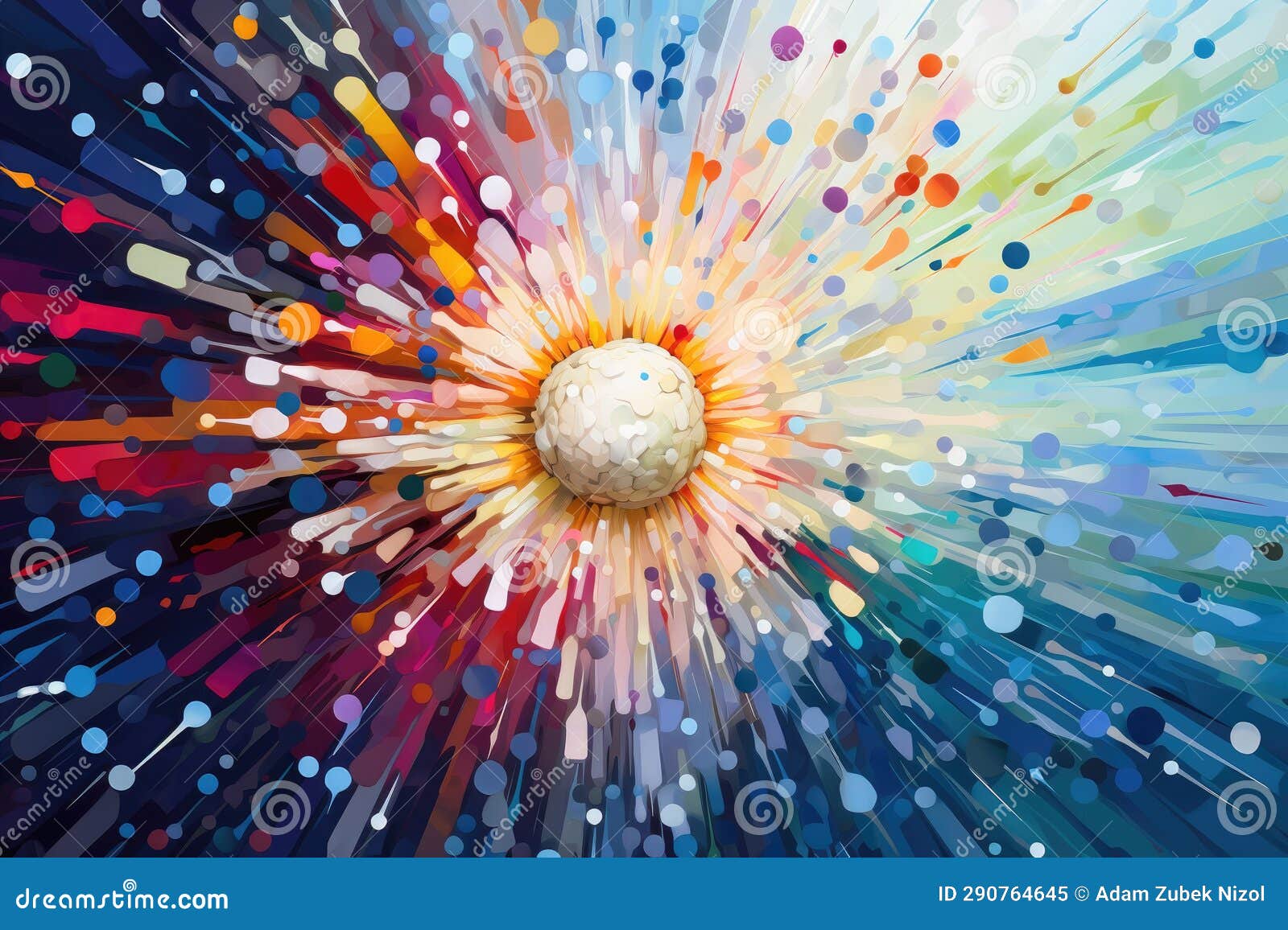 A Colorful Explosion of Dots Stock Illustration - Illustration of ...