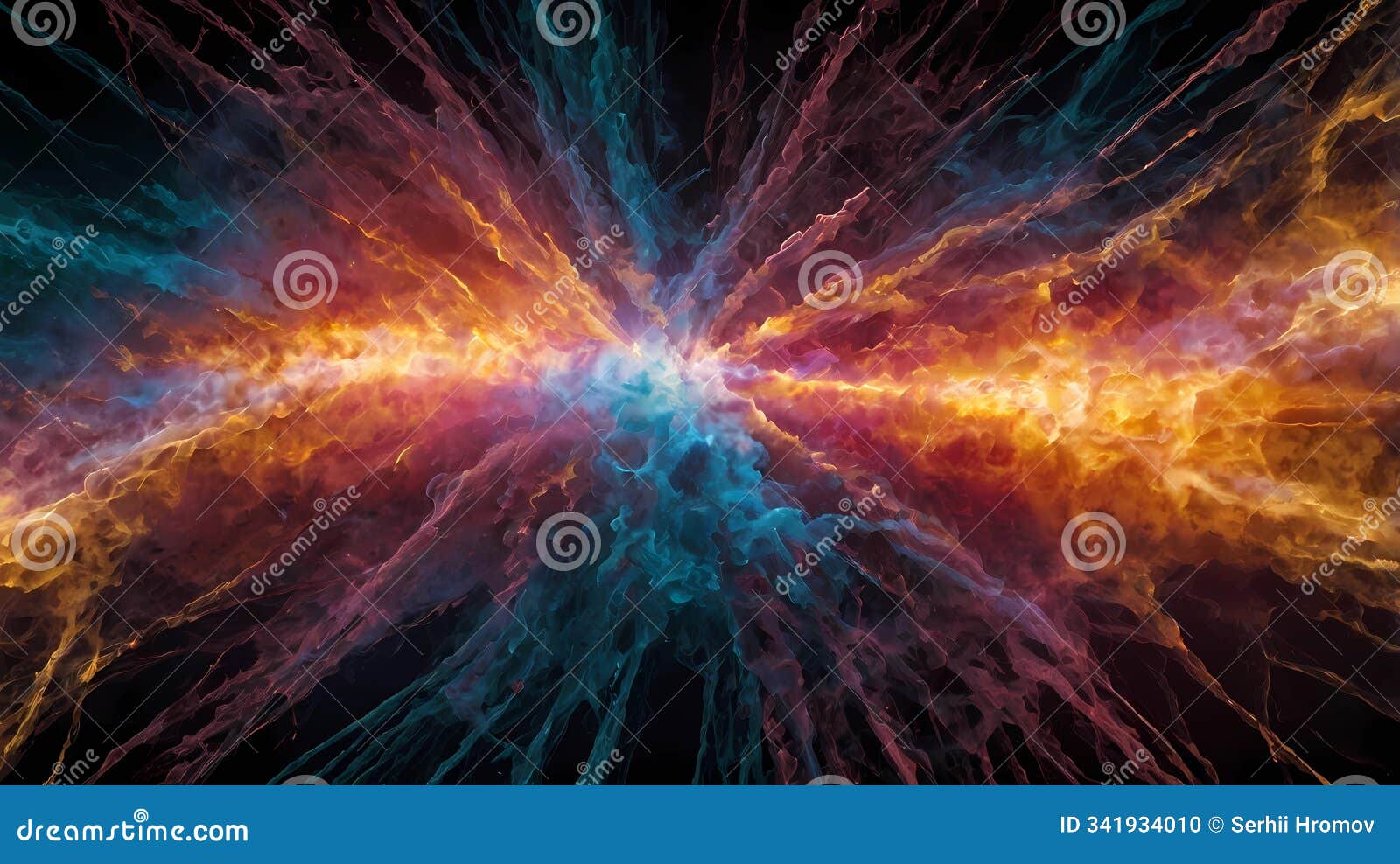 A Colorful Explosion of Electromagnetic Waves Stock Photo - Image of ...