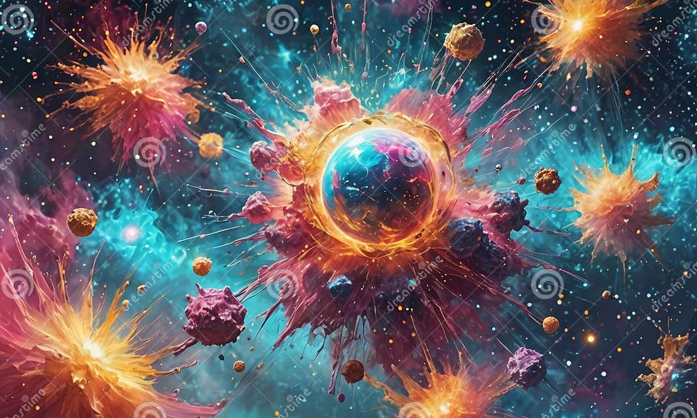 Colorful Explosion Exploding and Stock Illustration - Illustration of ...