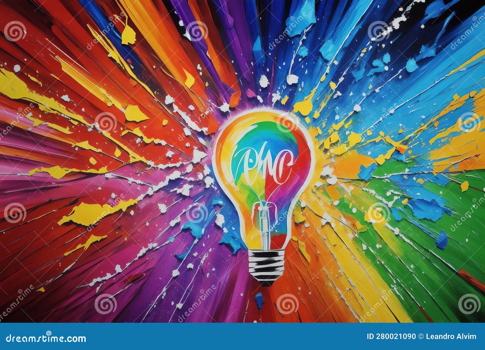 Colorful Explosion of Inspiration and Creativity.AI Generated Stock ...