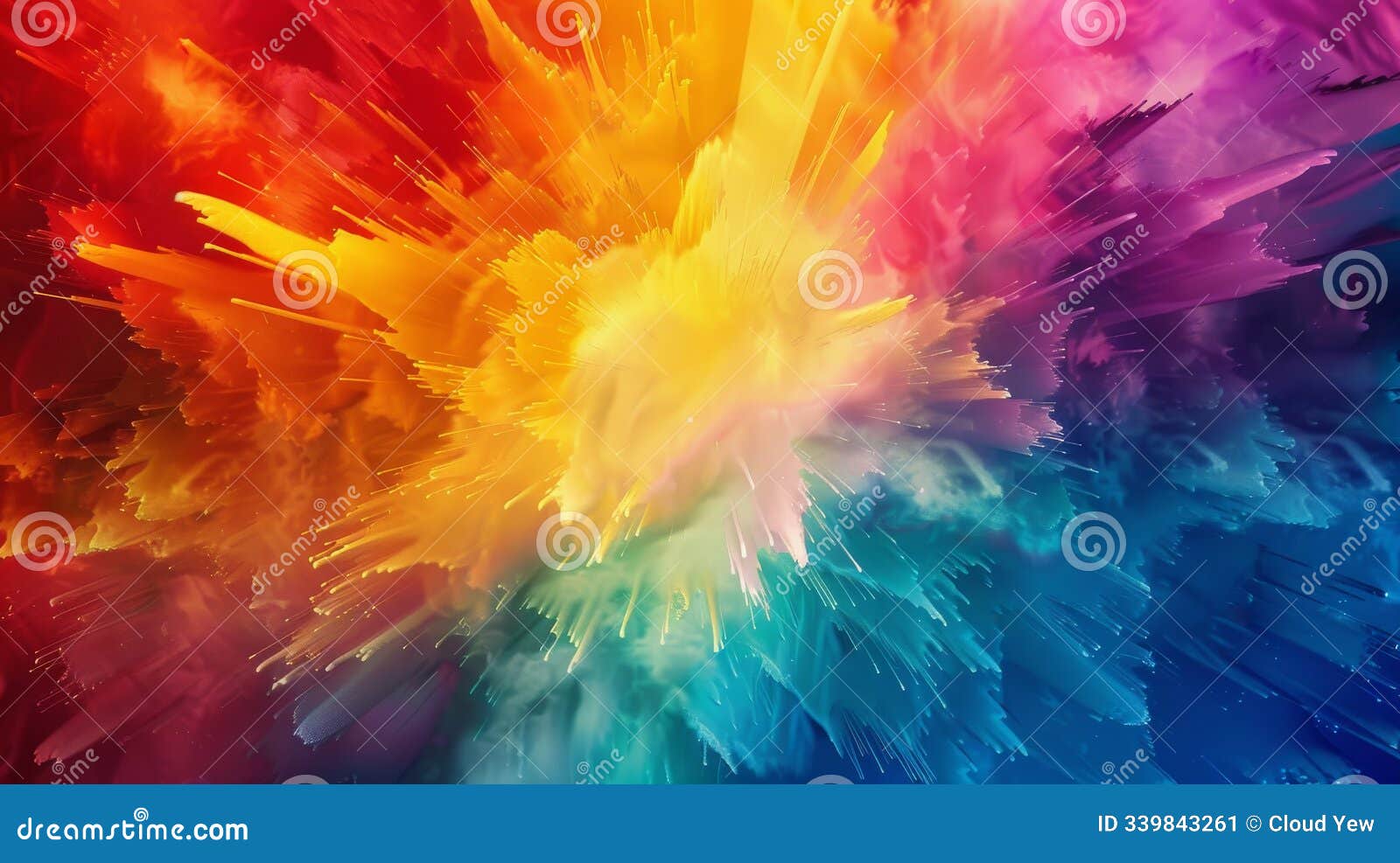 A Colorful Explosion of Light and Color Stock Illustration ...