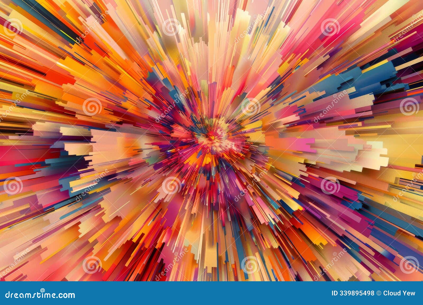 A Colorful Explosion of Light and Color Stock Illustration ...