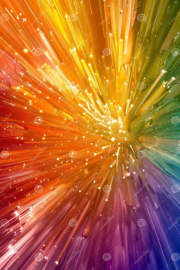 A Colorful Explosion of Light and Color Stock Illustration ...