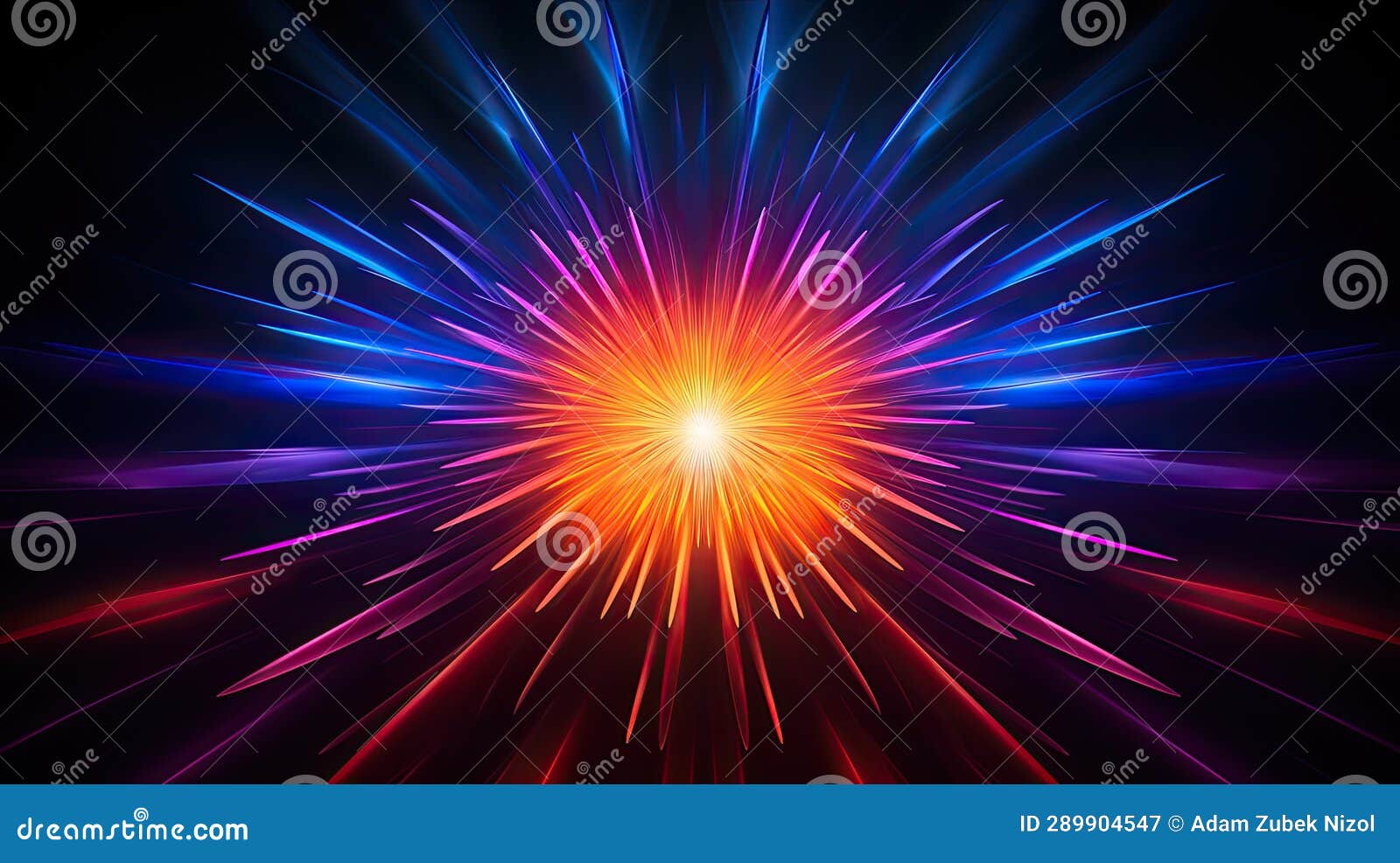 A Colorful Explosion of Light Stock Illustration - Illustration of ...