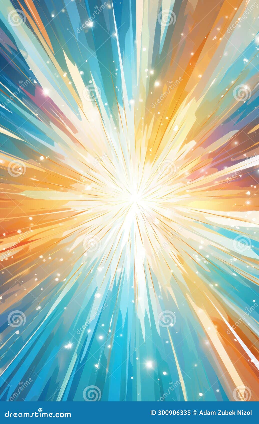 A Colorful Explosion of Light Stock Illustration - Illustration of ...