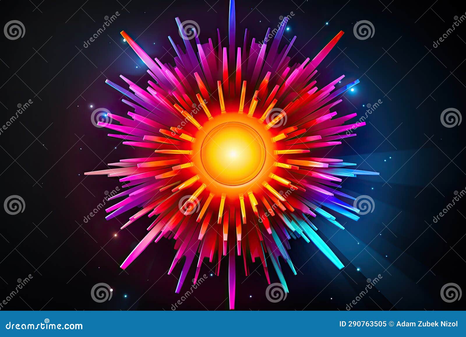 A Colorful Explosion of Lines Stock Illustration - Illustration of ...