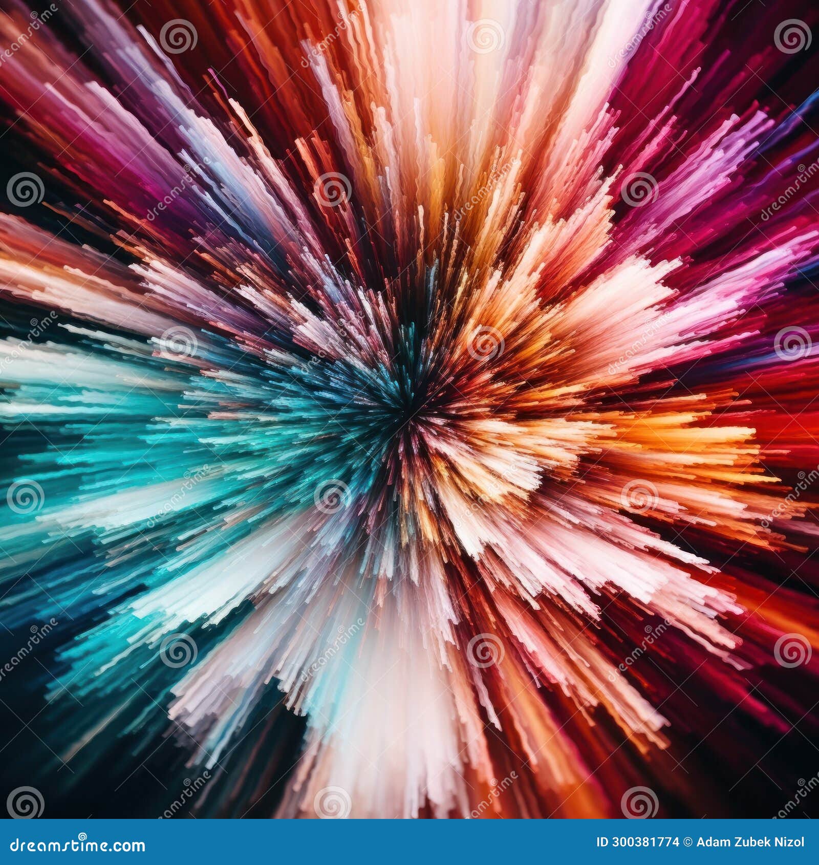 A Colorful Explosion of Lines Stock Illustration - Illustration of ...