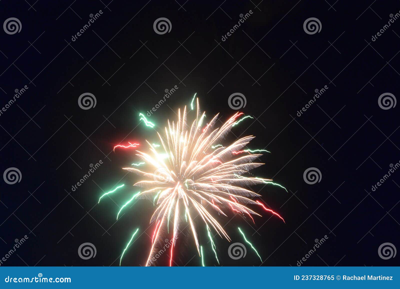 Fireworks. Bright, Red Flashes Of Fireworks In The Dark Sky Stock Photo ...