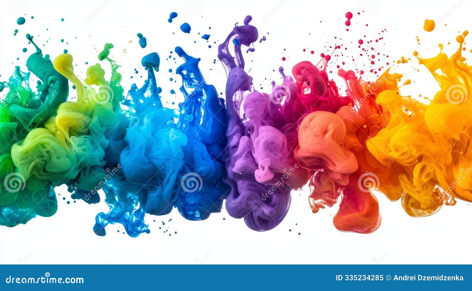 A Colorful Explosion of Paint Color Powder on a Transparent Background ...