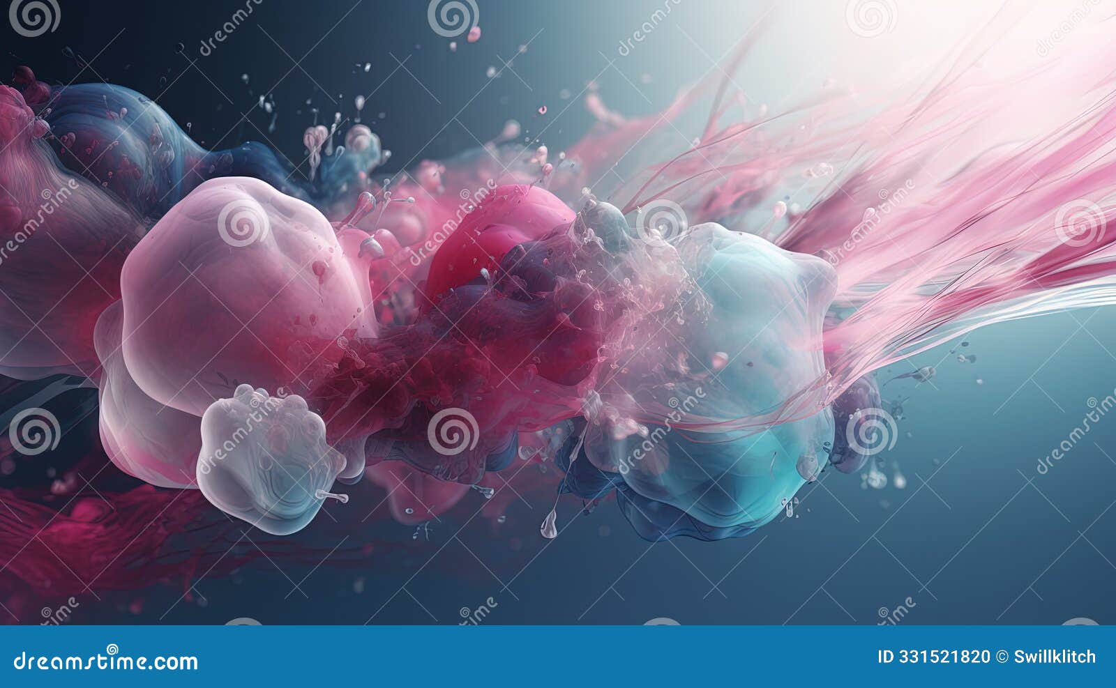 A Colorful Explosion of Paint with a Pastel Color Palette. Dynamic and ...