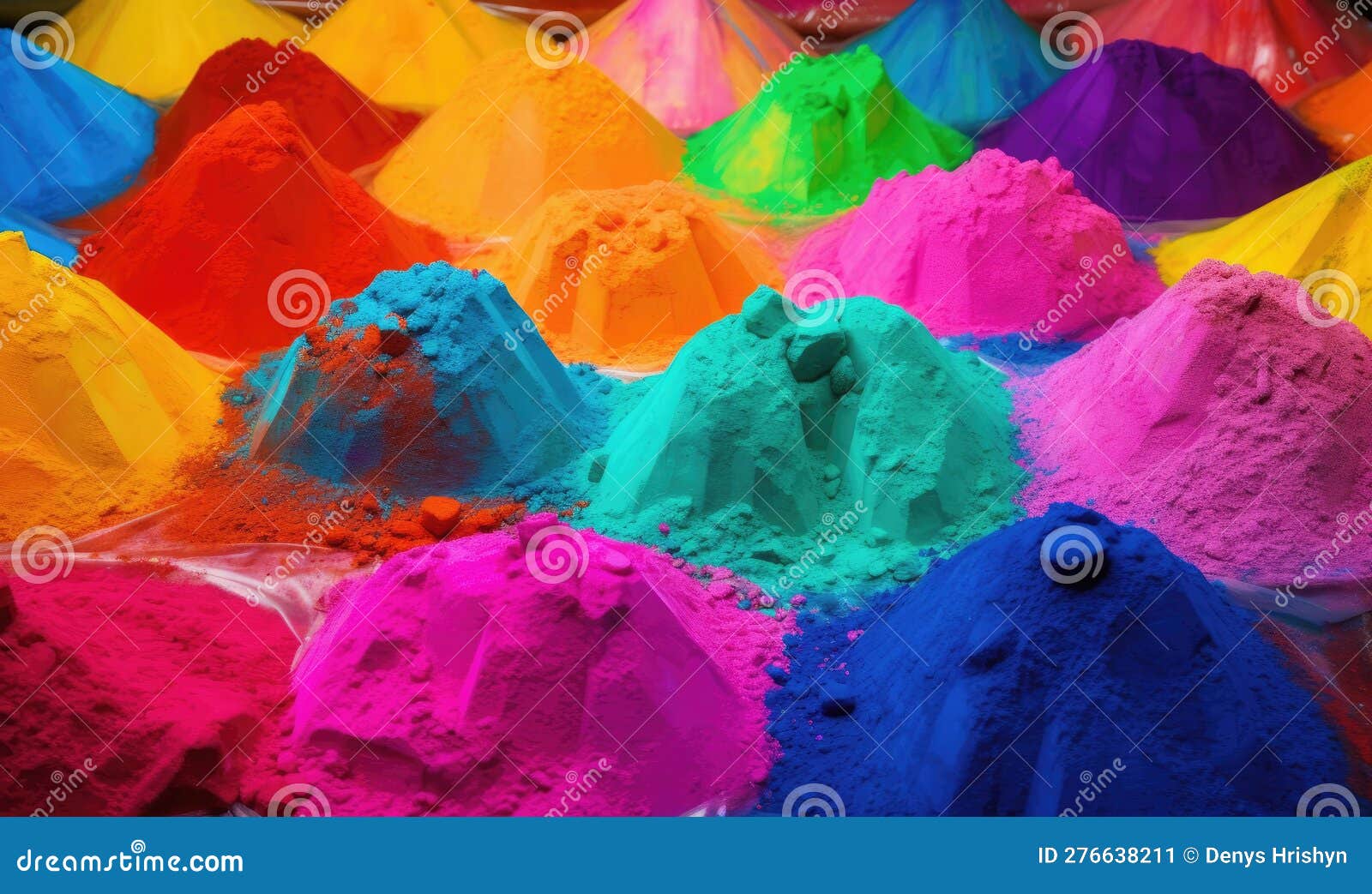 Colorful Explosion of Paint Powder Covered Everything Creating Using ...