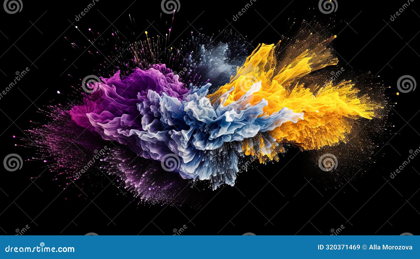 A Colorful Explosion of Paint is Shown in the Image. Stock Image ...