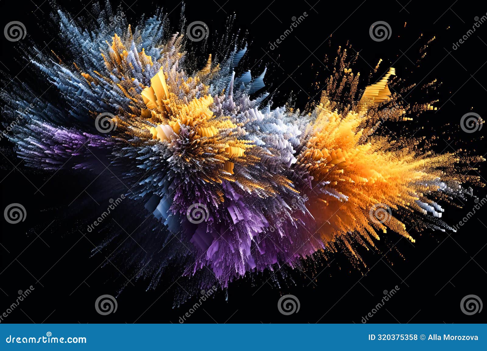 A Colorful Explosion of Paint is Shown in the Image. Stock Photo ...