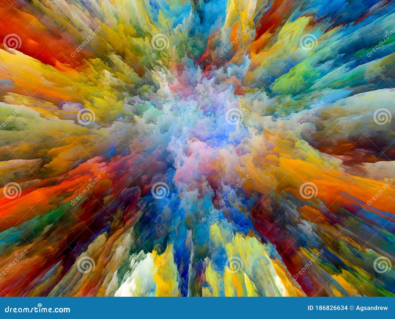 Colorful Explosion stock illustration. Illustration of motion - 186826634