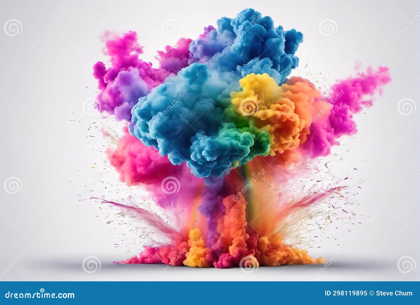 Colorful Explosion Smoke Background Wallpaper Stock Image - Image of ...