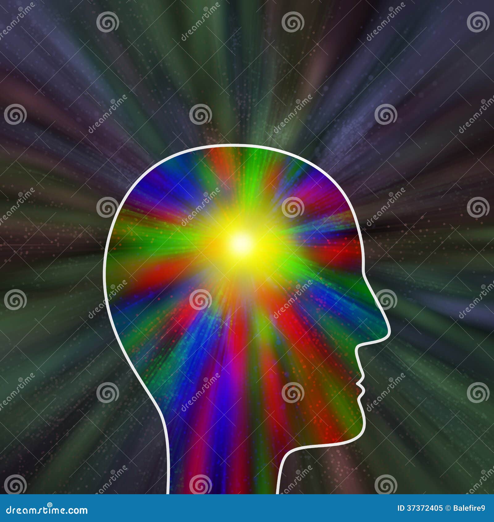 Colorful Explosion of Thought or Creativity Stock Illustration ...