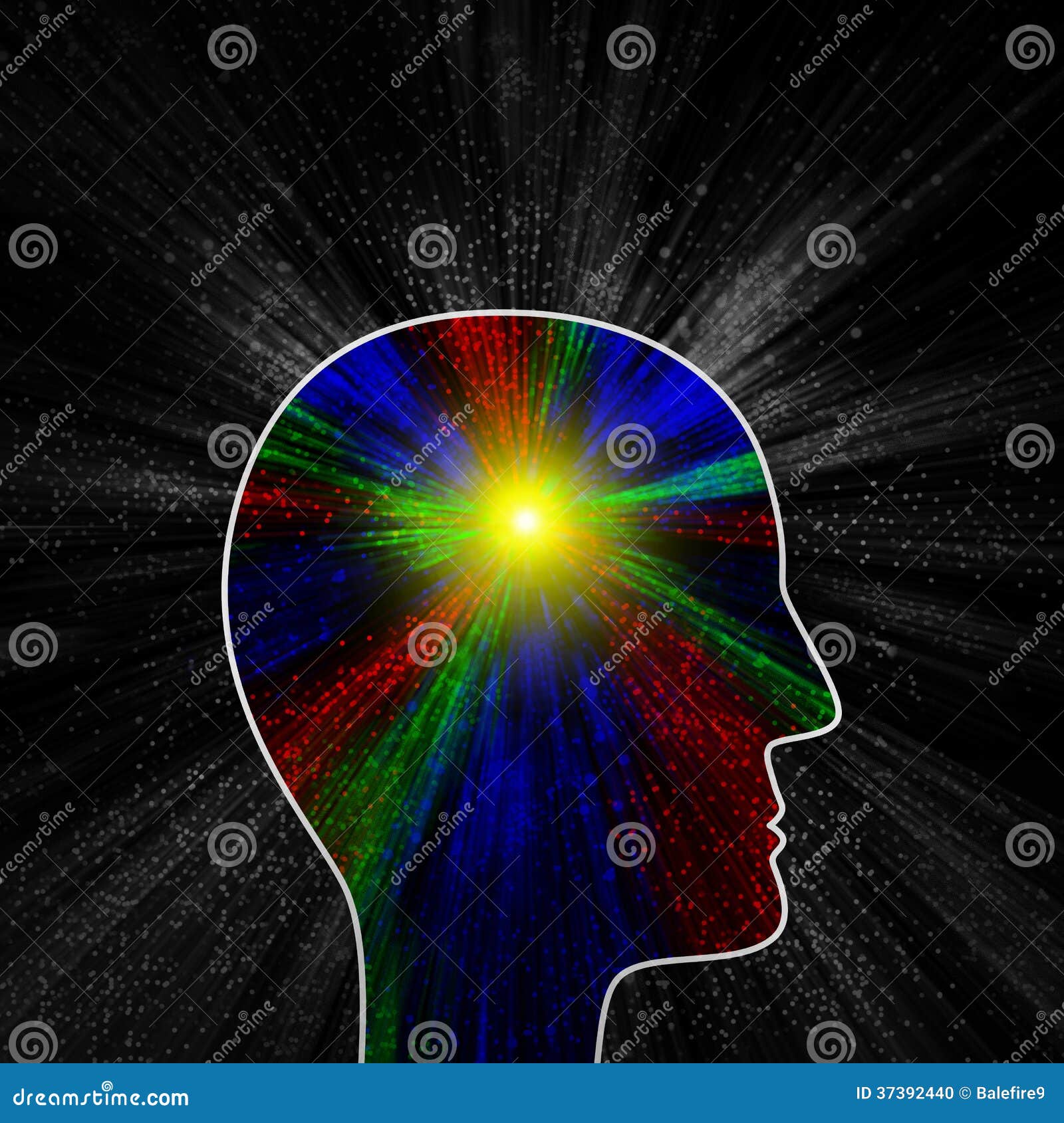 Colorful Explosion of Thought or Pain Stock Illustration - Illustration ...