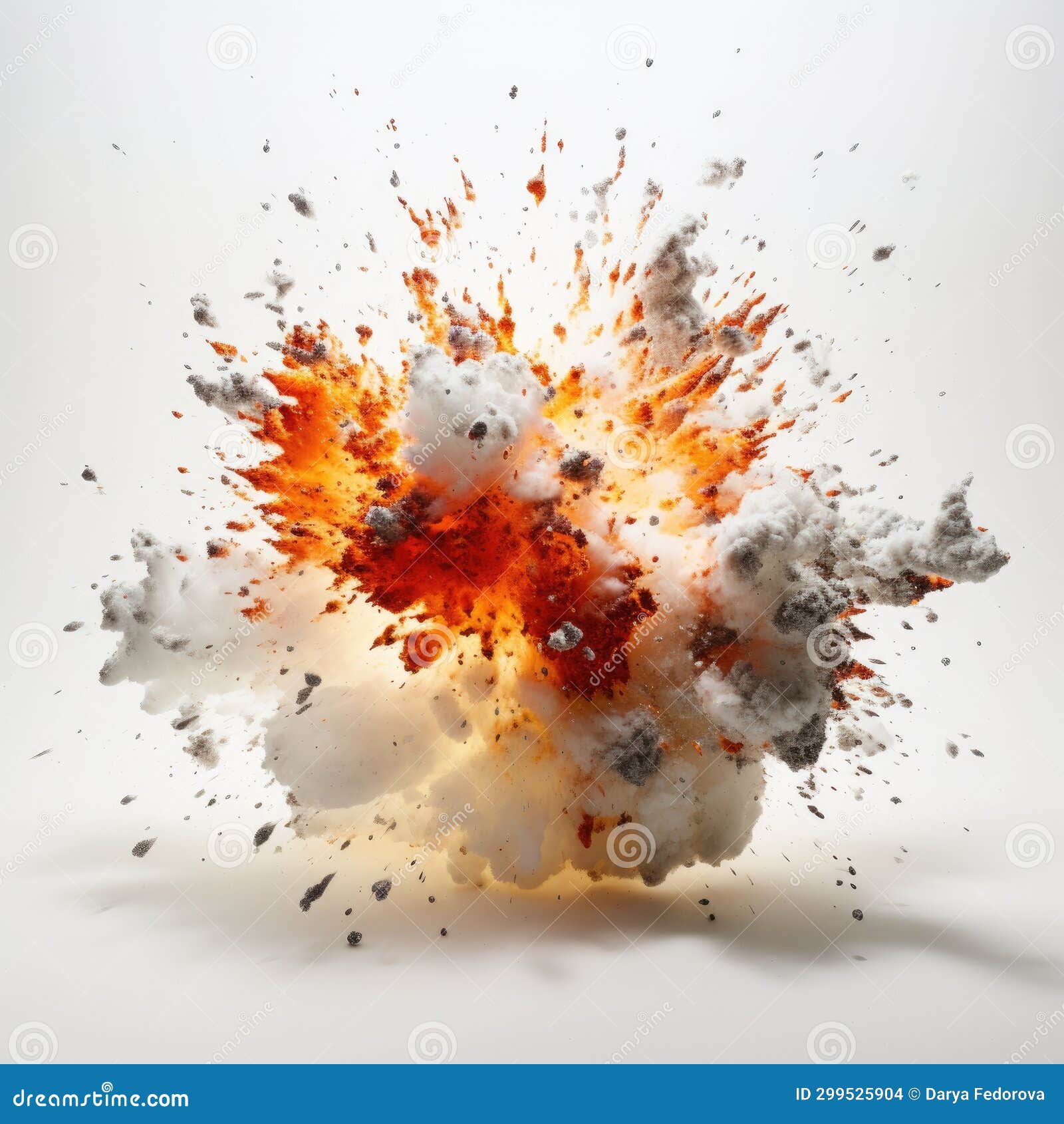 Colorful Explosions on White Background. Stock Illustration ...