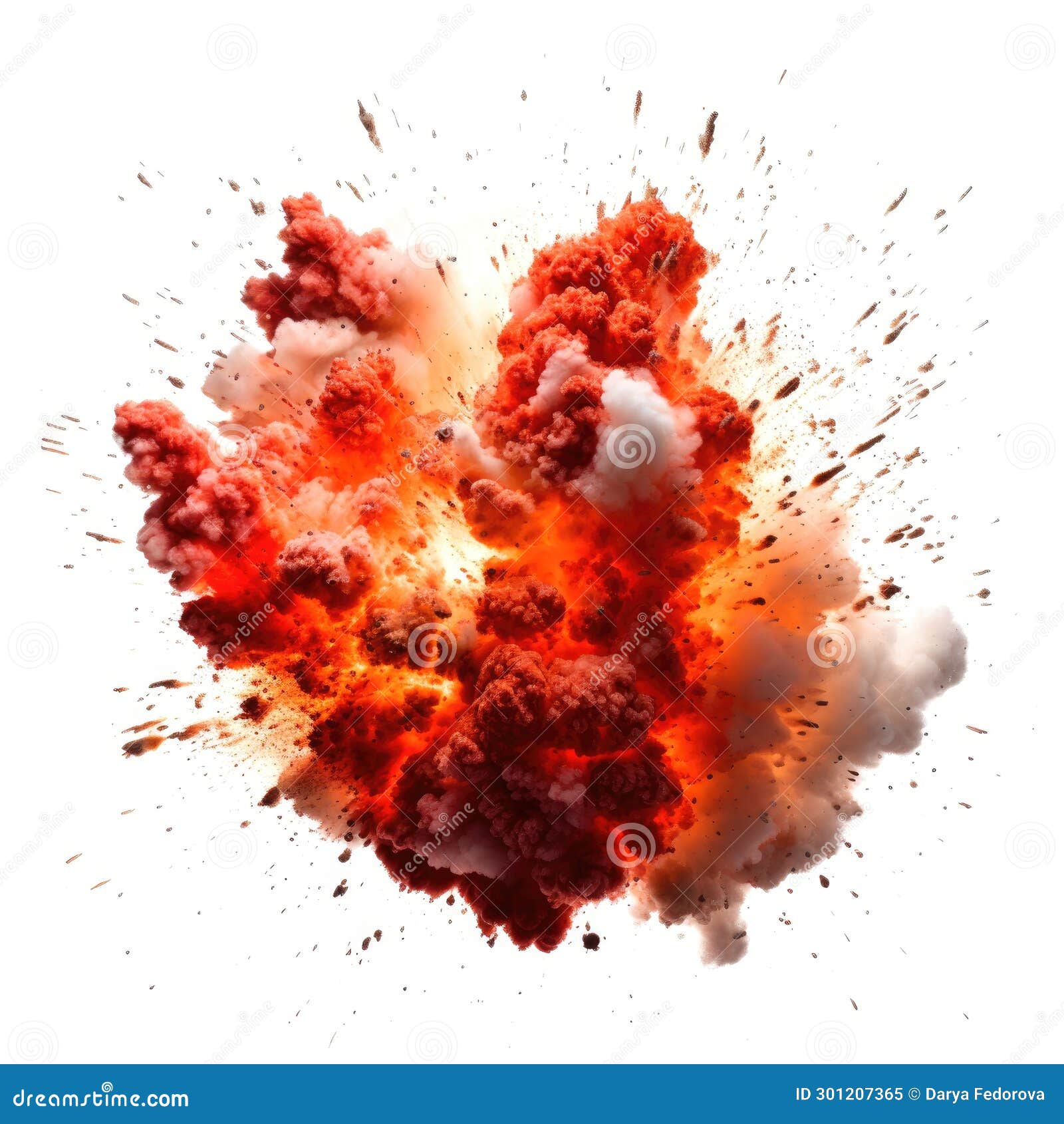 Colorful Explosions on White Background. Stock Illustration ...