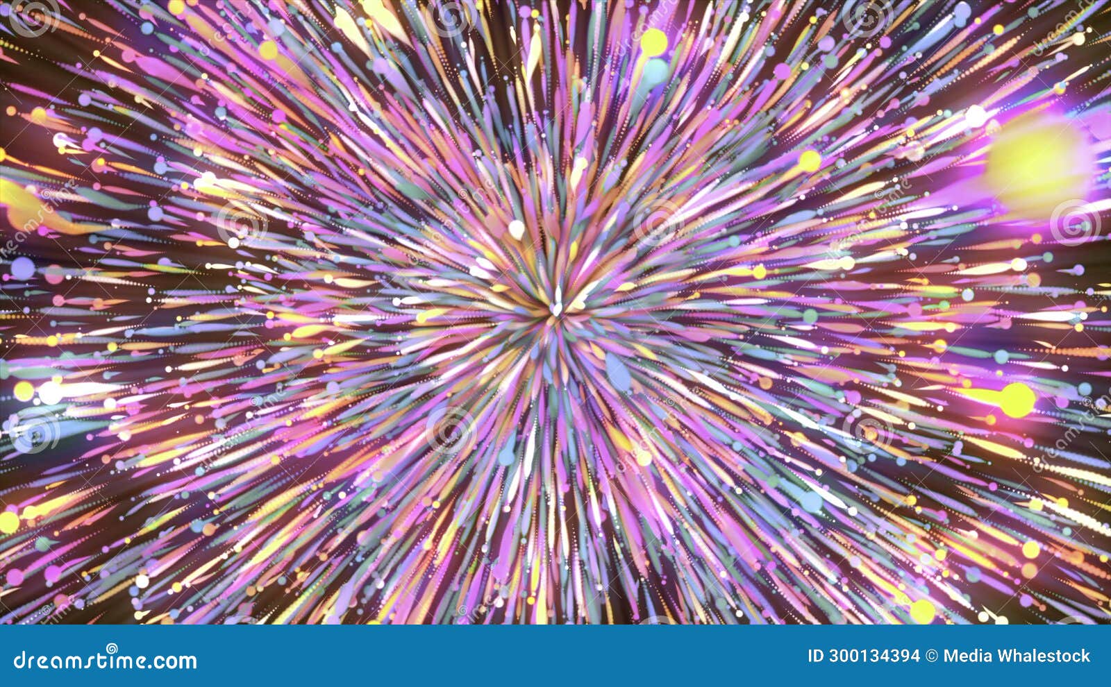 Colorful Explosive Flow with Moving Lines and Particles. Motion Stock ...