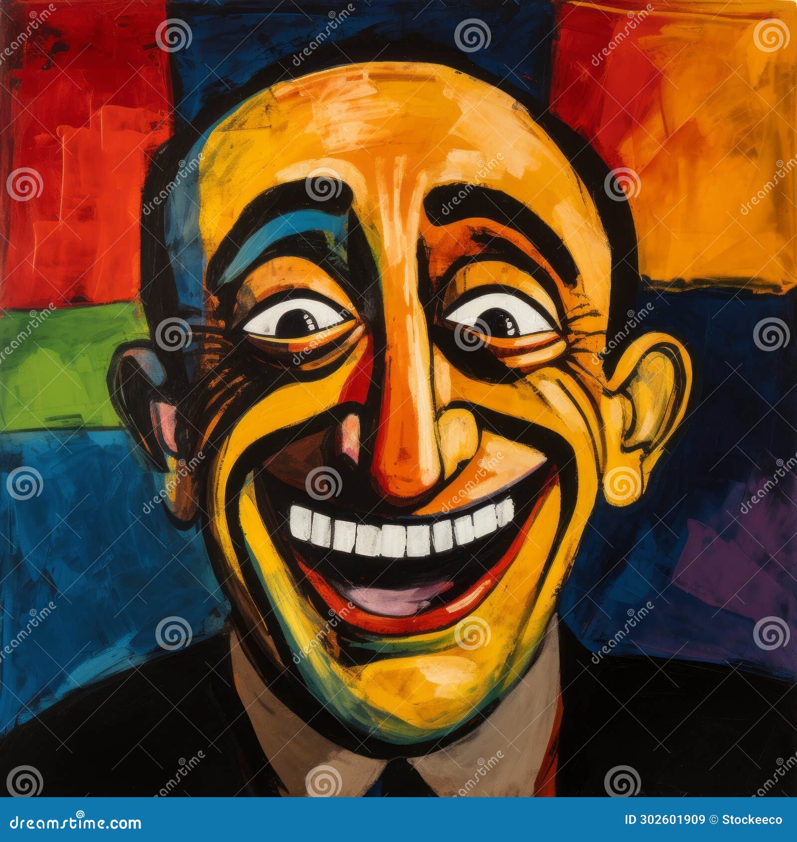 Colorful Expressionism: Laughing Man Poster by George Rouault Stock ...