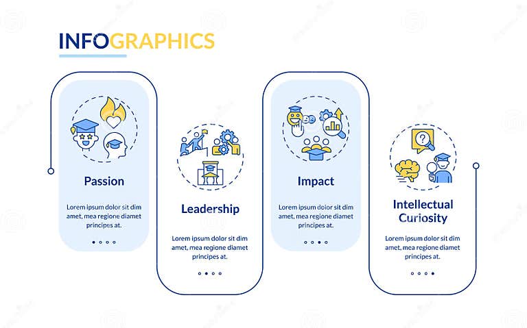 Colorful Extracurricular Activities Layout with Linear Icons Stock ...