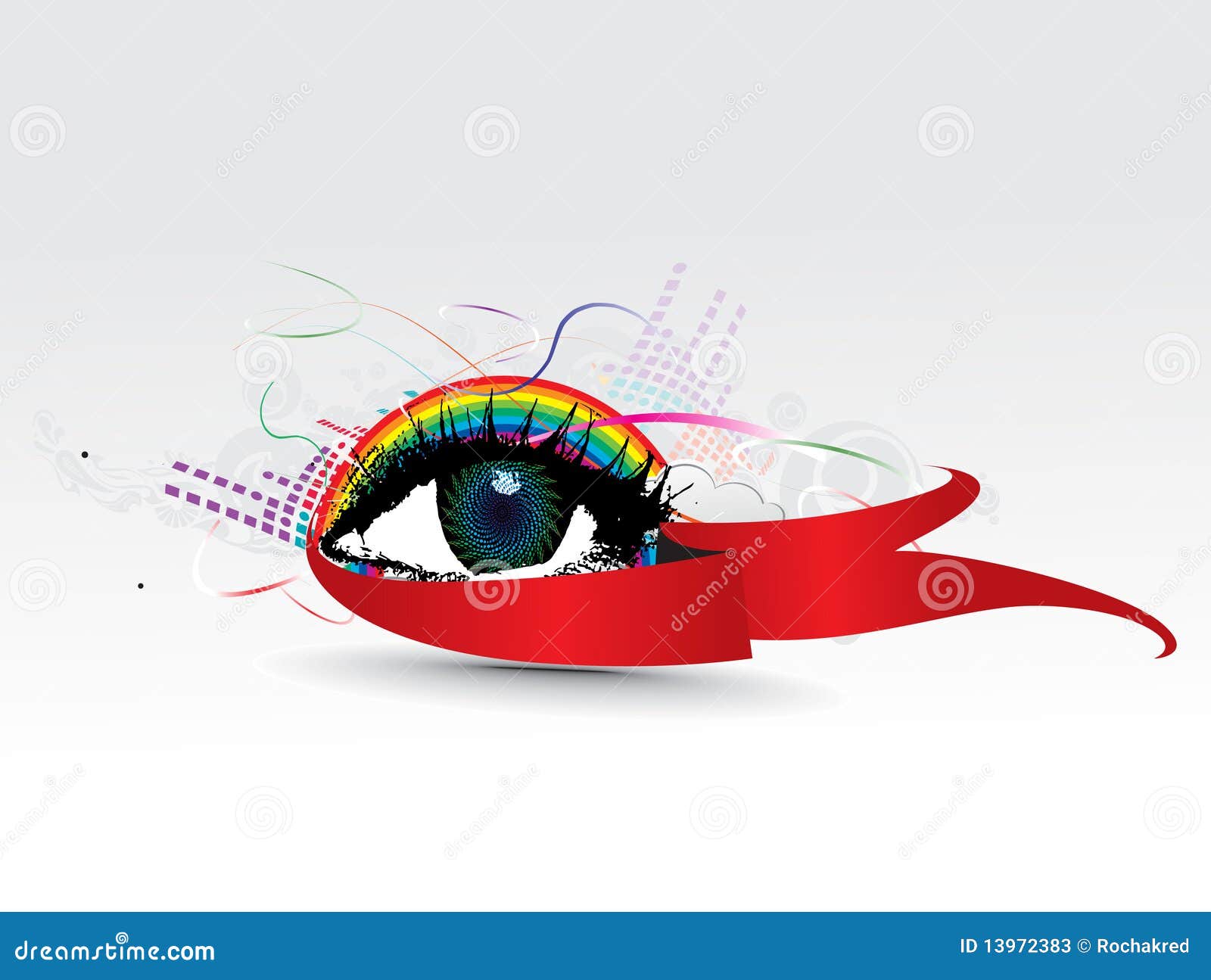 Colorful eye stock vector. Illustration of decorative - 13972383