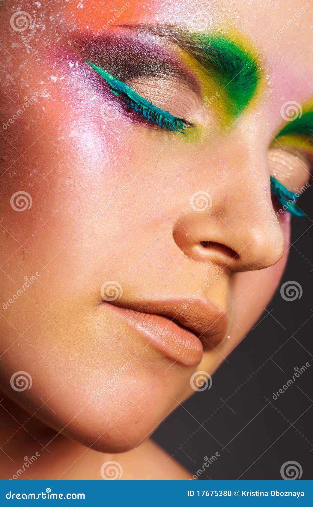 Colorful eye makeup stock photo. Image of colored, sensual - 17675380