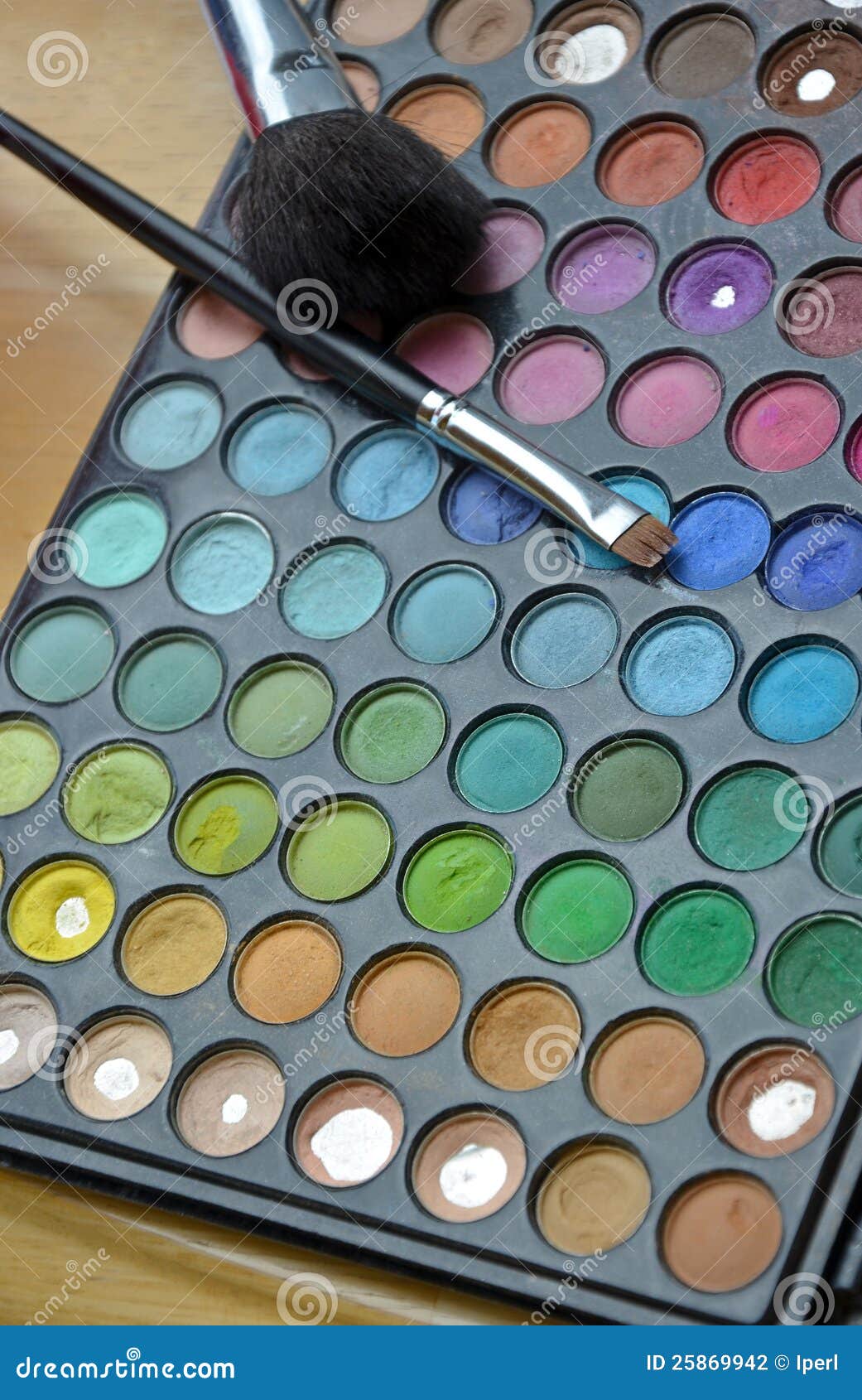 Colorful eye makeup tray stock photo. Image of paint - 25869942