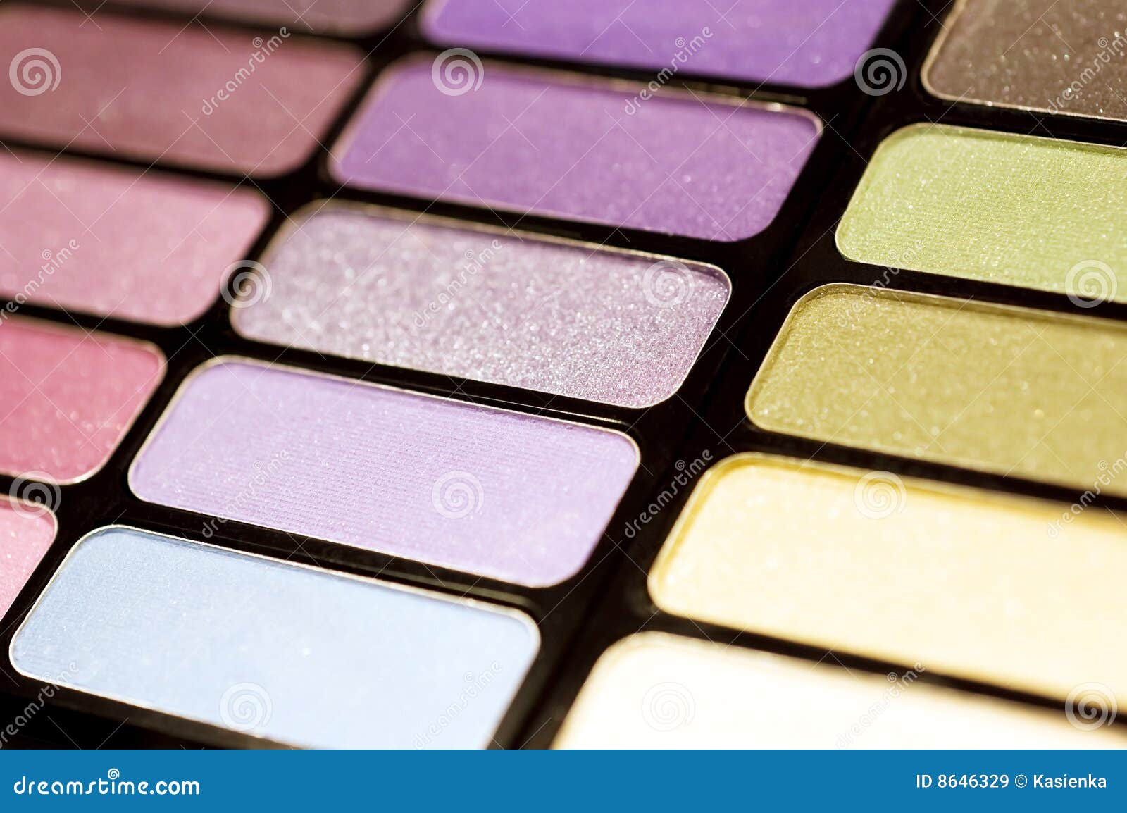 Colorful Eye Shadow Set Cosmetics Stock Image - Image of eyeshadow ...