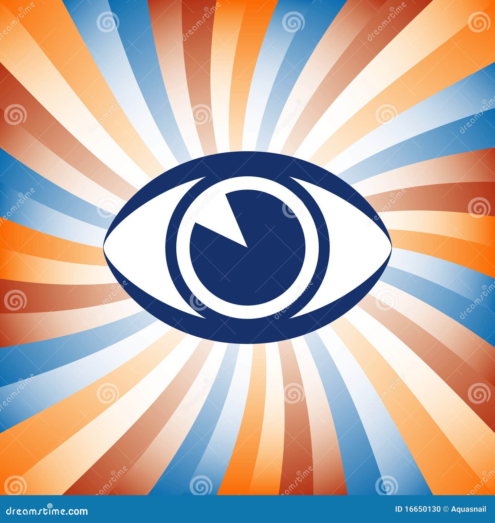 Colorful eye sunburst stock vector. Illustration of starburst - 16650130