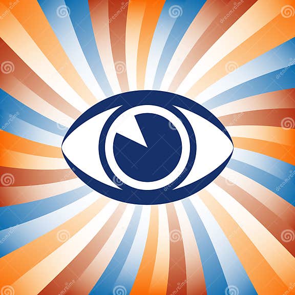 Colorful eye sunburst stock vector. Illustration of starburst - 16650130