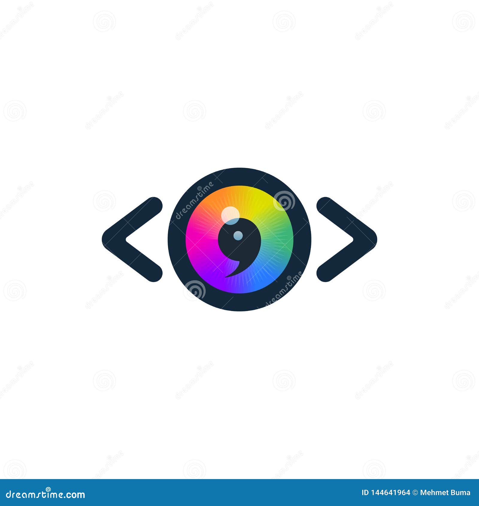 Colorful Eye Symbol, Creative Vision Icon Stock Vector - Illustration ...