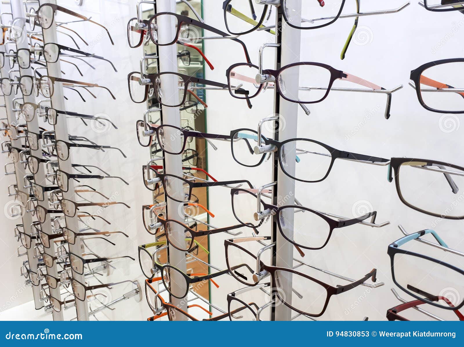 Colorful eyeglasses stock image. Image of optician, display - 94830853