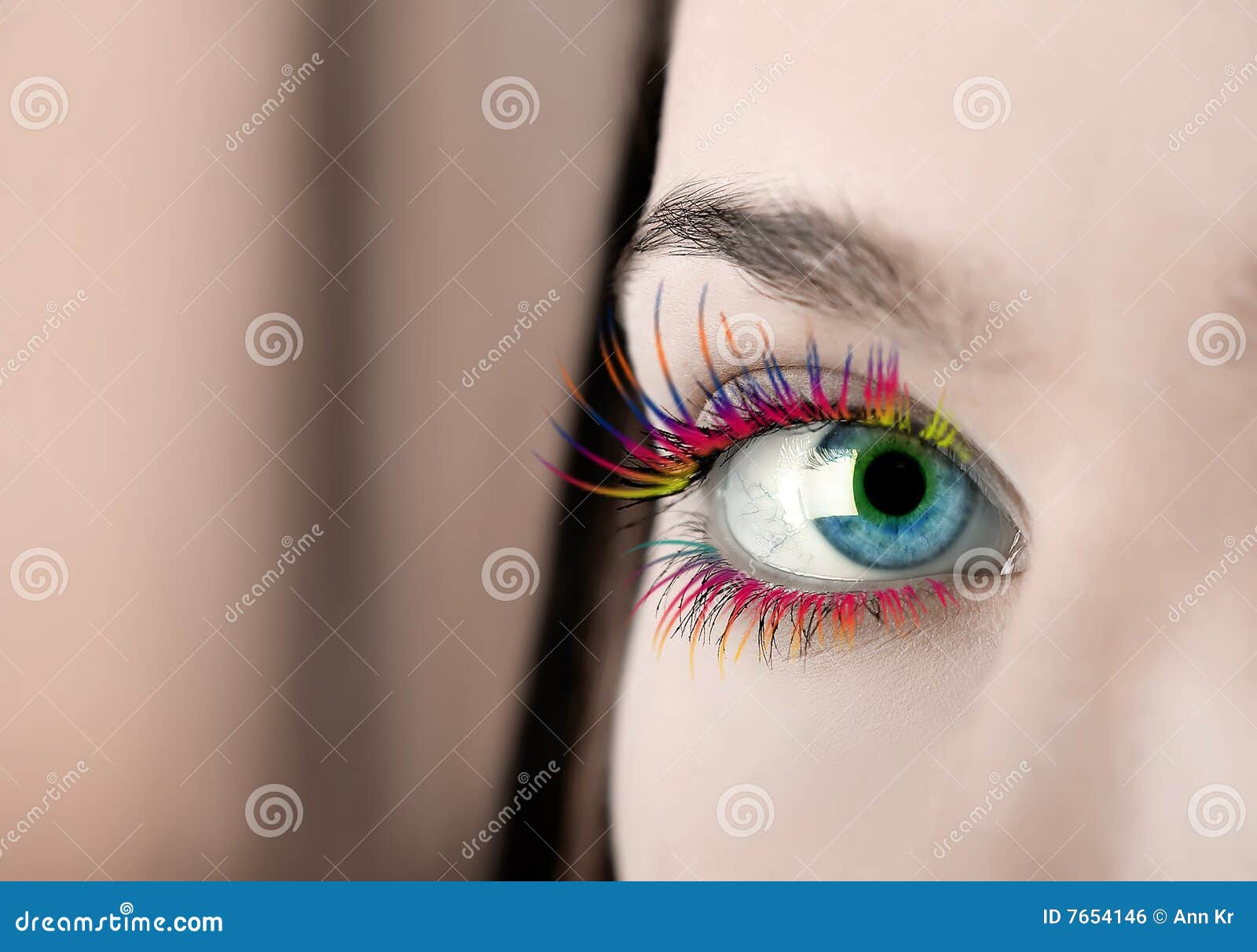 Colorful eyelashes stock photo. Image of blue, optical - 7654146