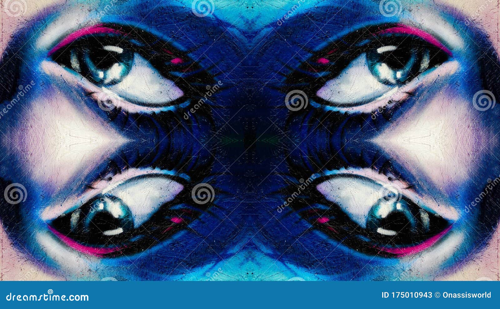 Colorful Eyes Abstract Art Background Stock Illustration - Illustration ...