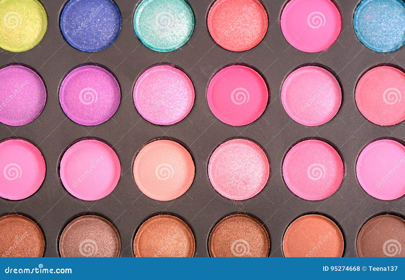 Colorful eyeshadow palette stock photo. Image of treatment - 95274668