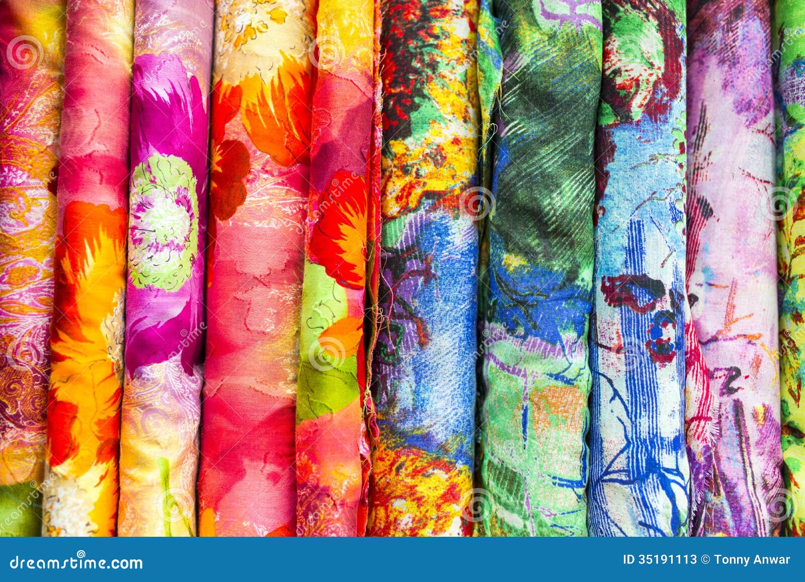 Colorful Fabric stock image. Image of design, material - 35191113